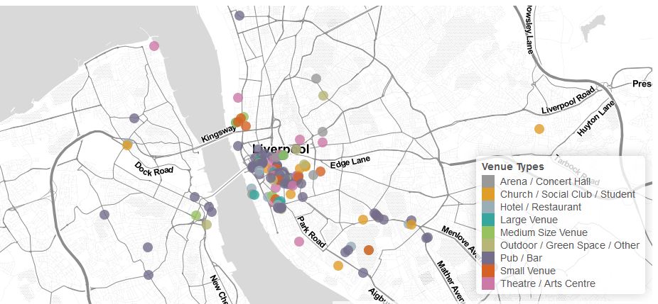 New LCR Music Boards Music Venue digital Map